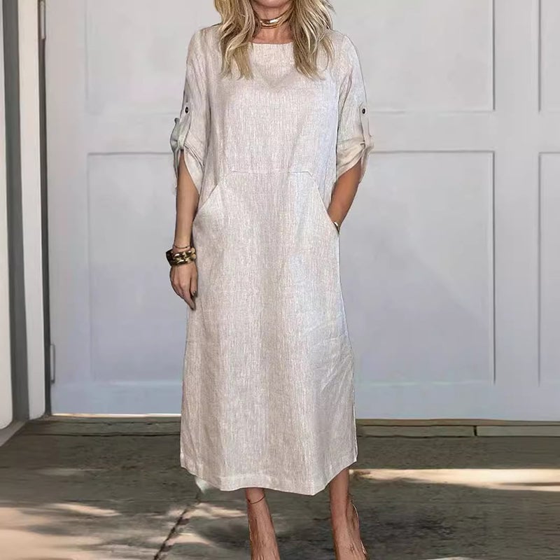 Emine - Robe Élégante avec Poches – Sasha Butik
